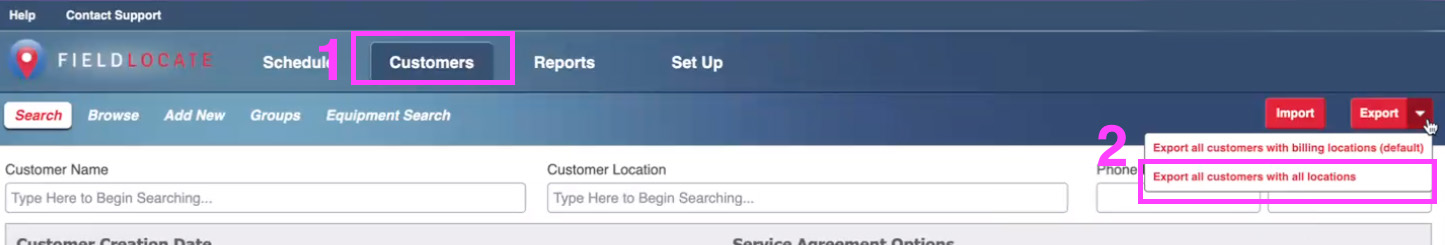 Data Export Instructions For Field Locate